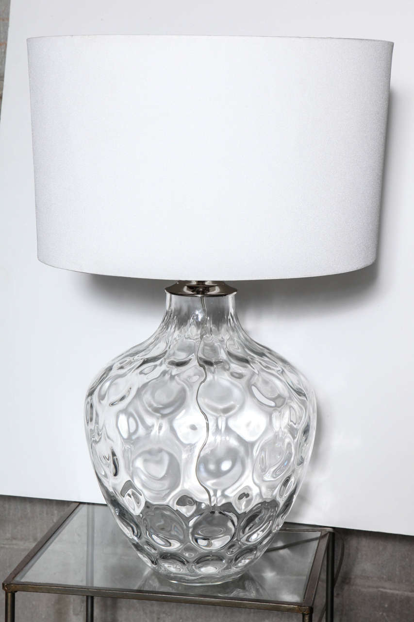 Pair of Modern Crystal Table Lamps at 1stDibs