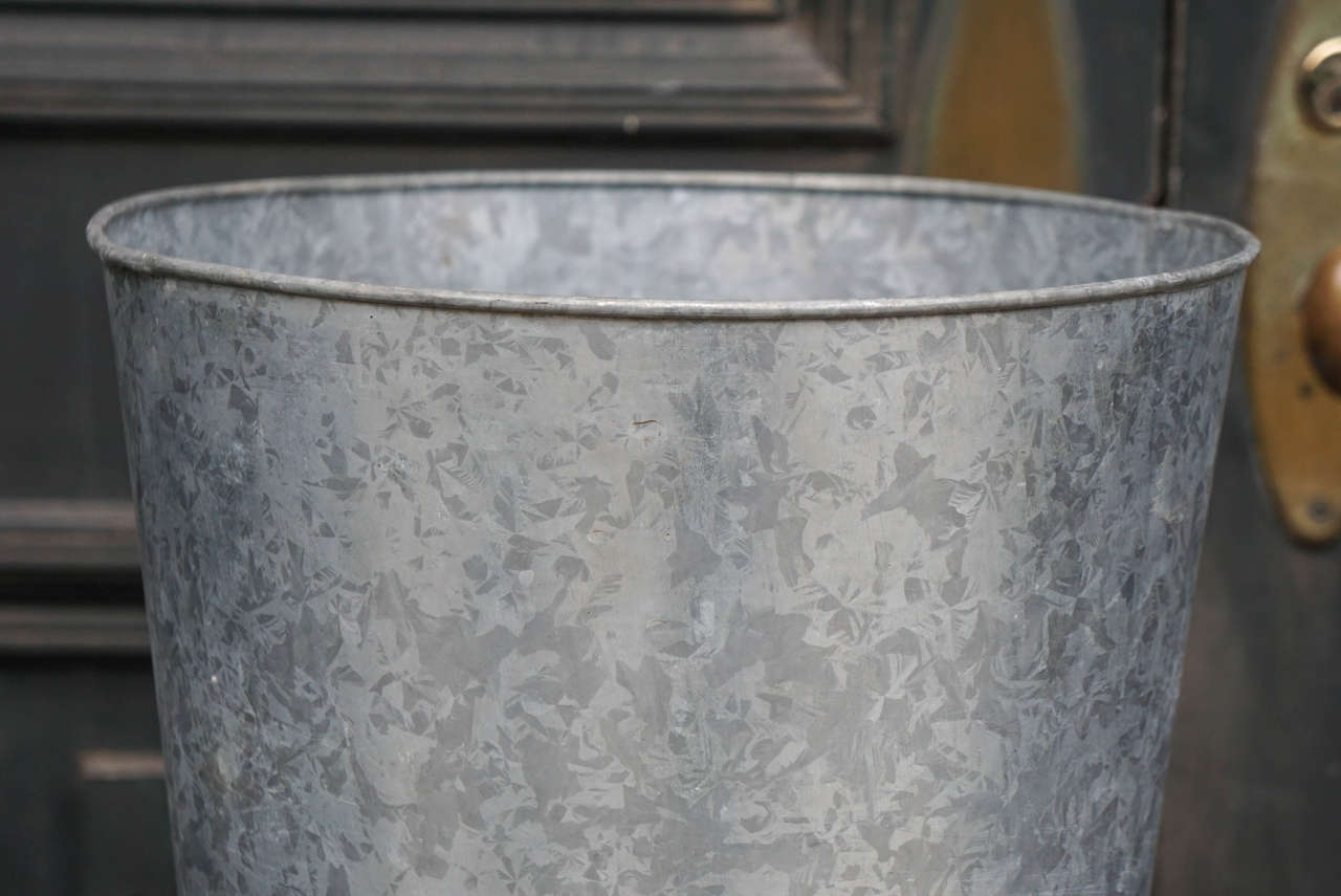 Pair of 20th Century Large Galvanized Zinc French Flower Planters at ...