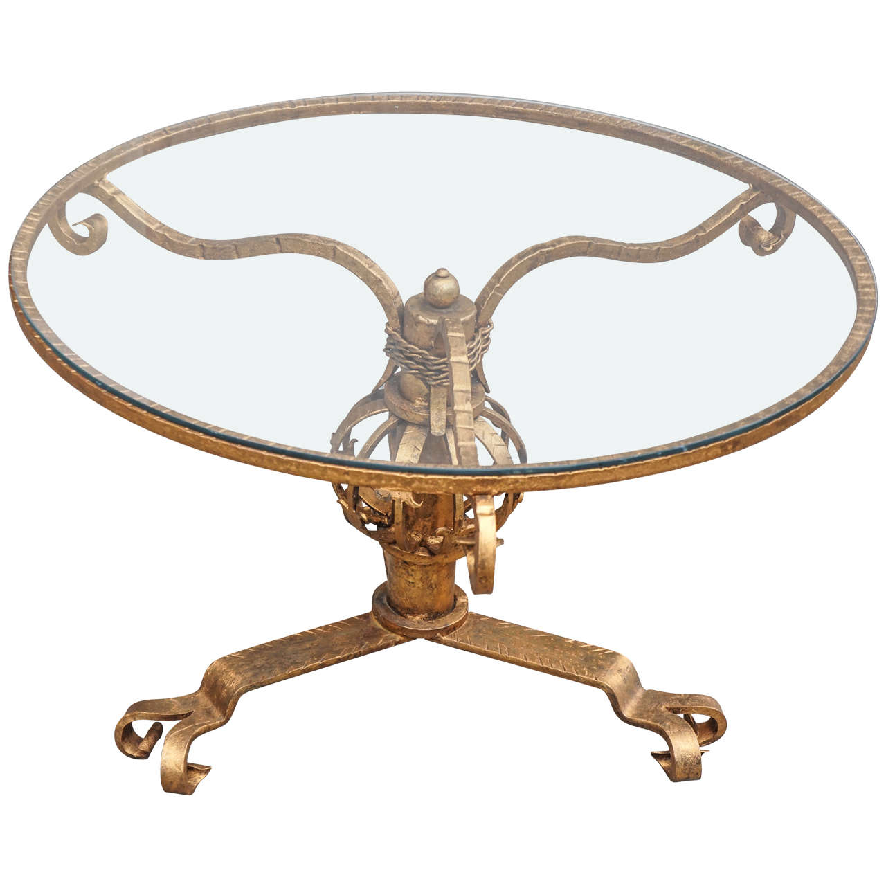 Vintage Italian Wrought Iron Art Moderne Coffee Table at 1stDibs