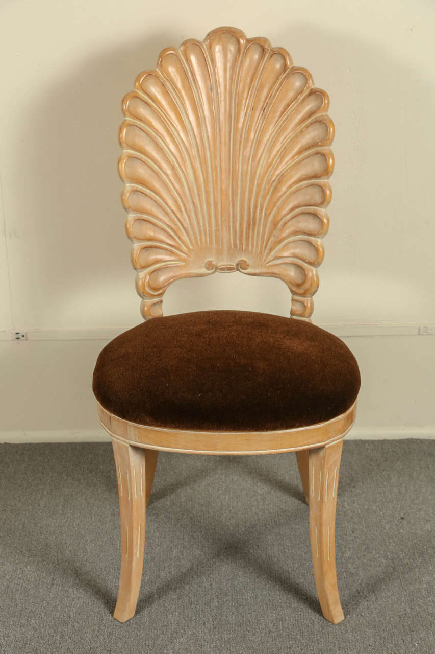 Six Italian Shell Back Carved Chairs at 1stDibs | shell back chairs ...