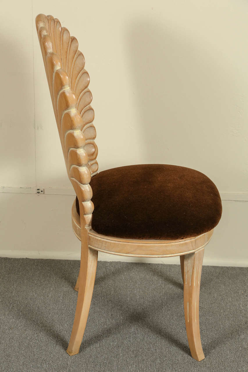 Six Italian Shell Back Carved Chairs at 1stDibs | shell back chairs ...