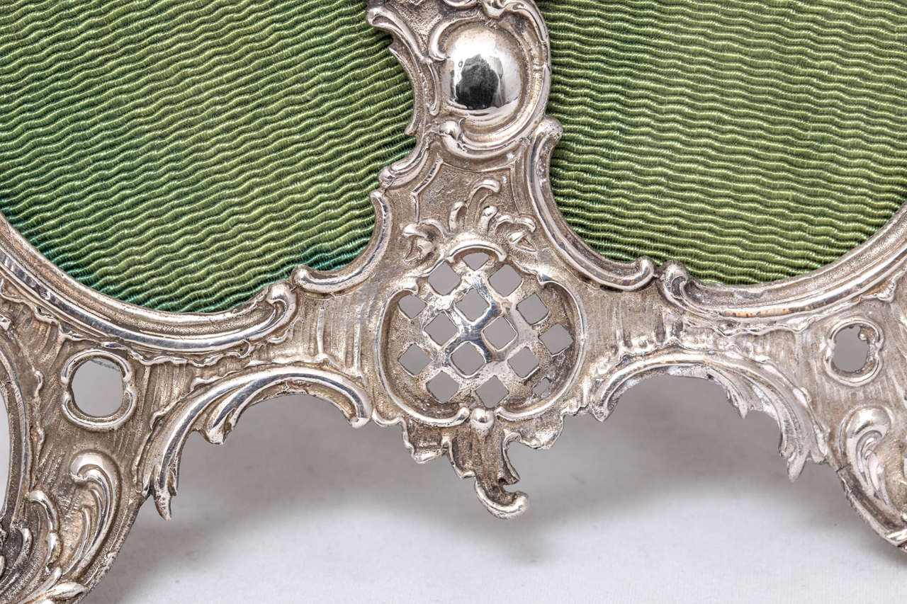 Continental (.800) Silver Footed Double Picture Frame at 1stDibs