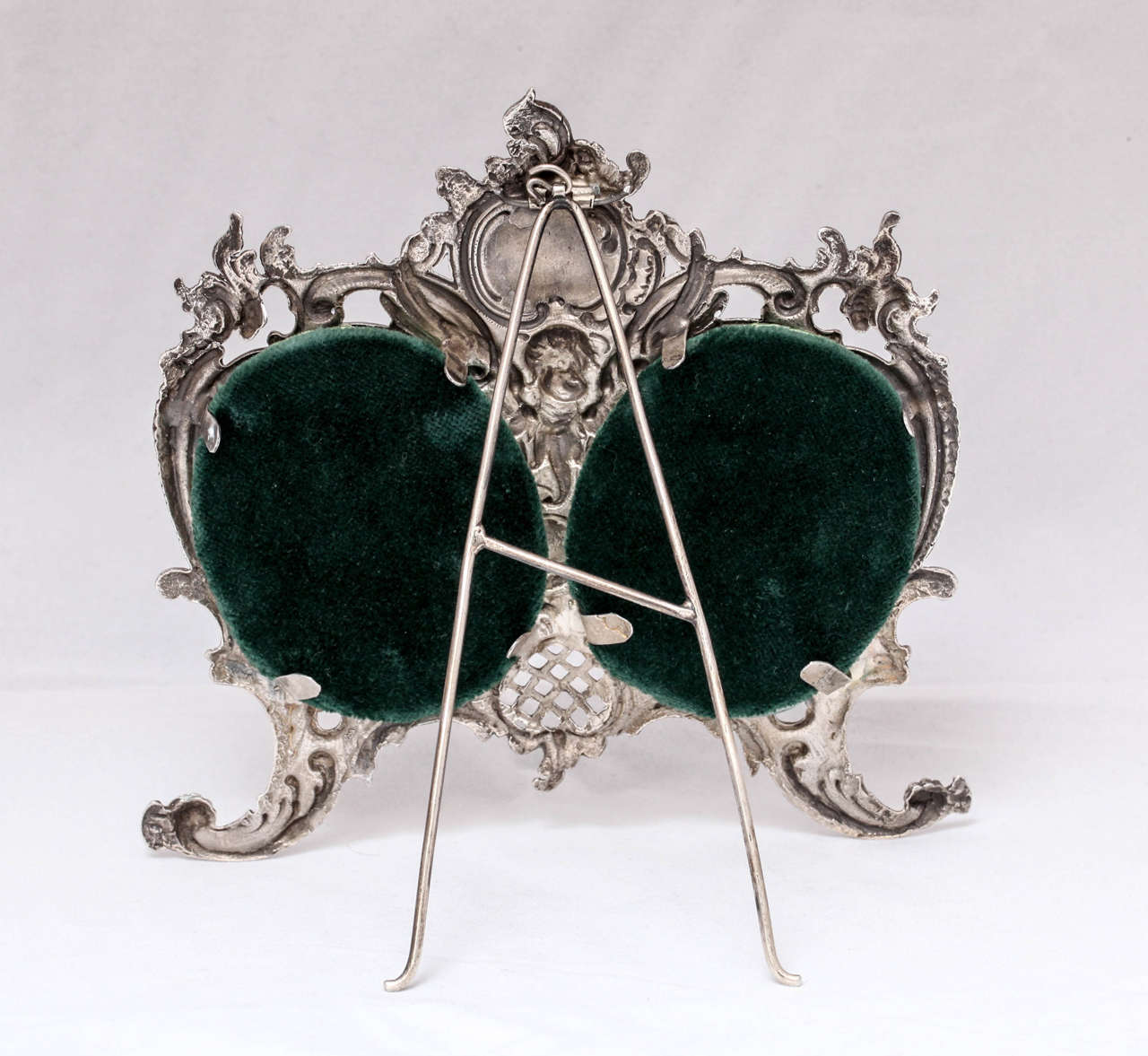 Continental (.800) Silver Footed Double Picture Frame at 1stDibs