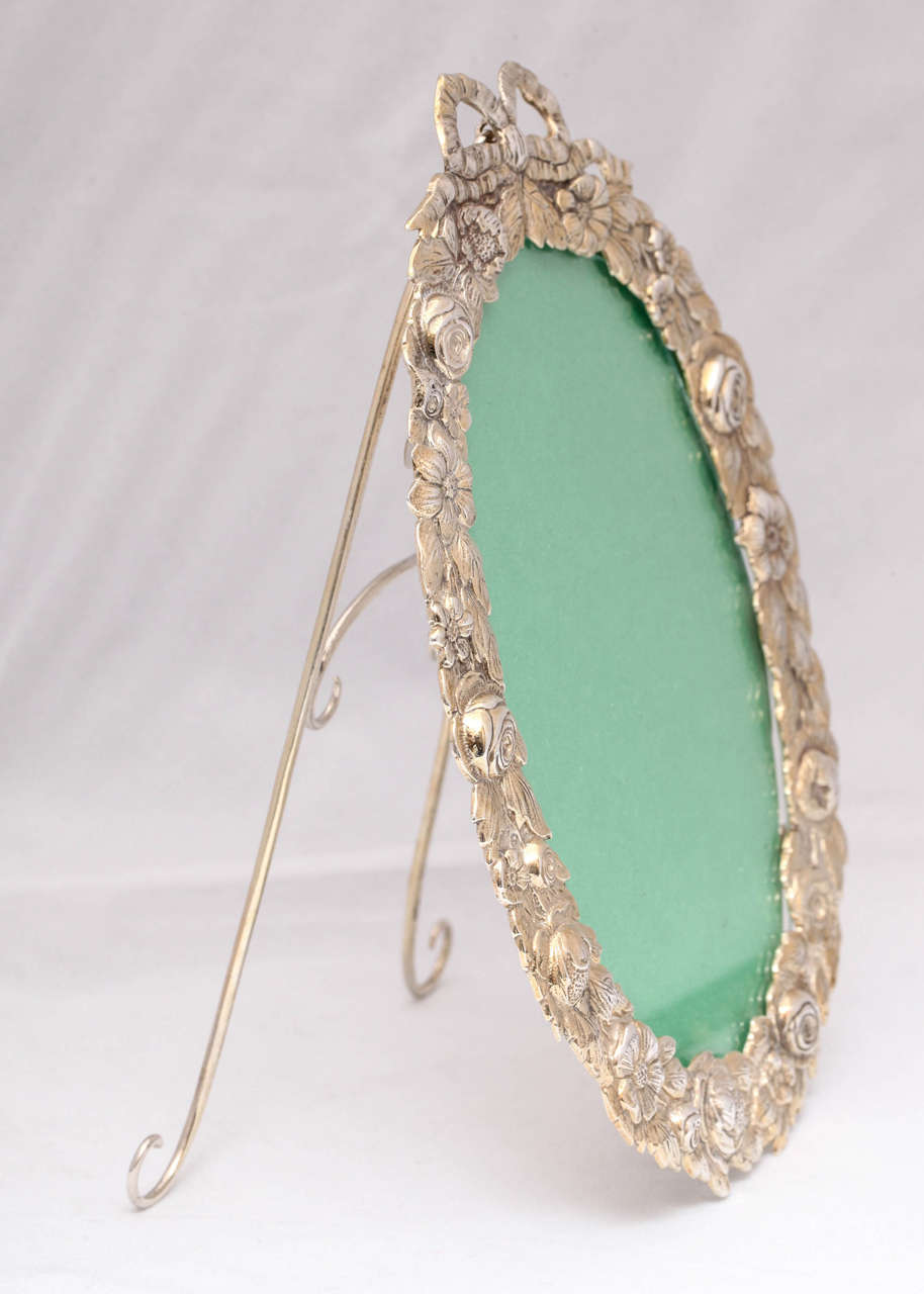 Lovely Continental Silver Picture Frame For Sale at 1stDibs