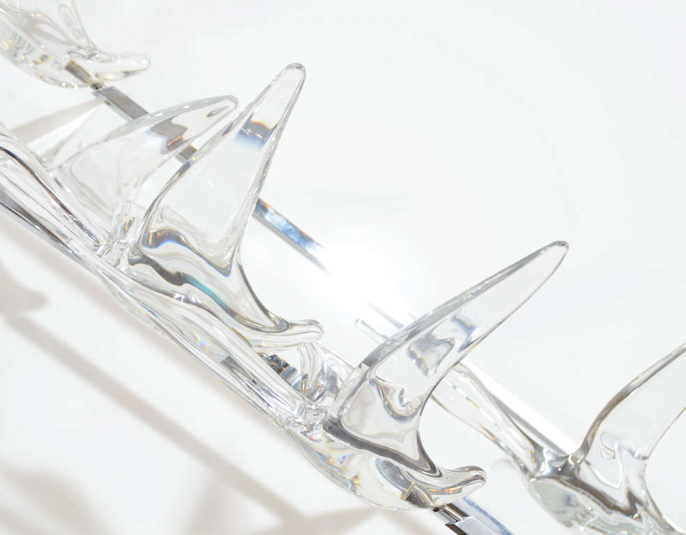 Vintage Sculpture of Birds in Flight by Daum at 1stDibs