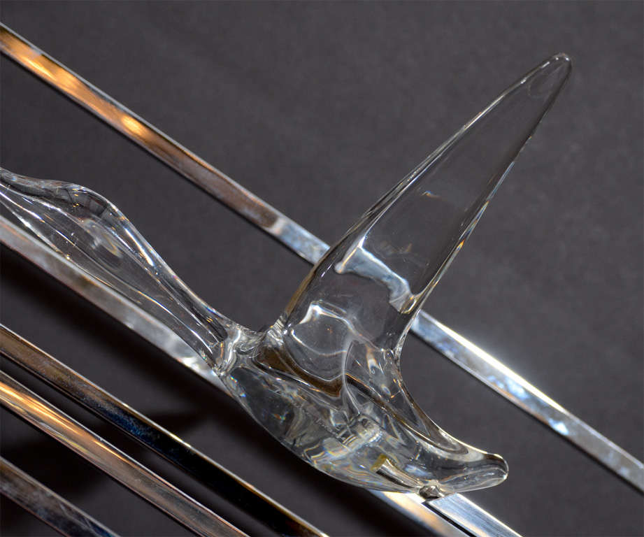 Vintage Sculpture of Birds in Flight by Daum at 1stDibs