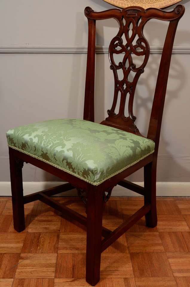 Pair of 18th Century Carved Mahogany Irish Georgian Side Chairs For ...