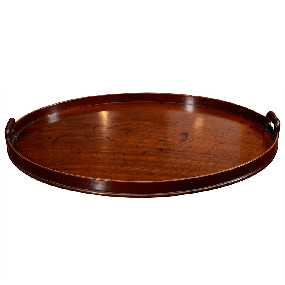 18th Century Georgian Mahogany Oval Tray at 1stDibs | mahogany tray