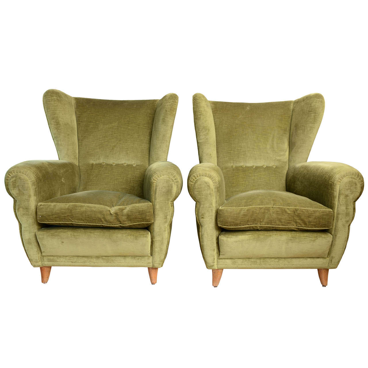 Pair of Paolo Buffa Wingtip Arm Chairs at 1stDibs