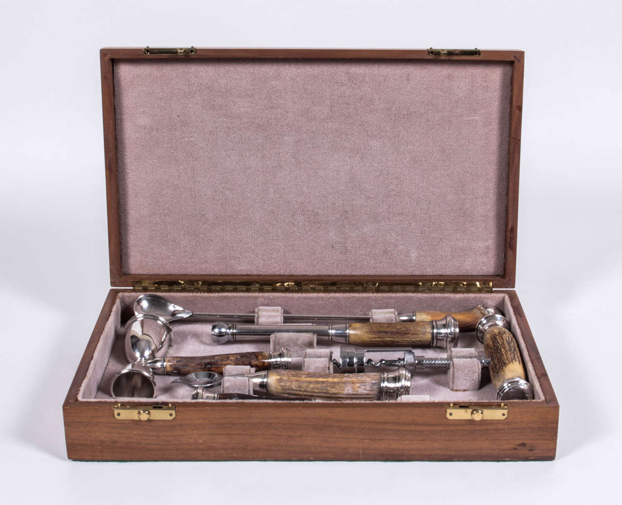 Antique Sterling and Antler Bar Accessories at 1stDibs