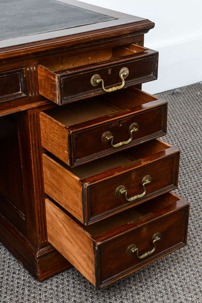 Vintage Mahogany Partner Desk by Hobbs of London at 1stDibs | what is a ...