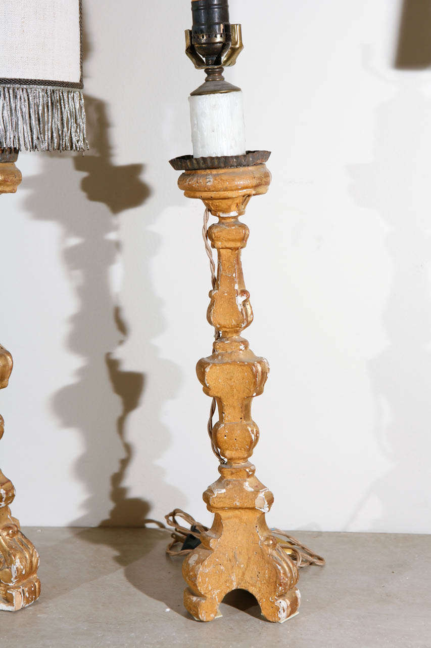 Pair of Small French Candlestick Lamps For Sale at 1stDibs | small ...