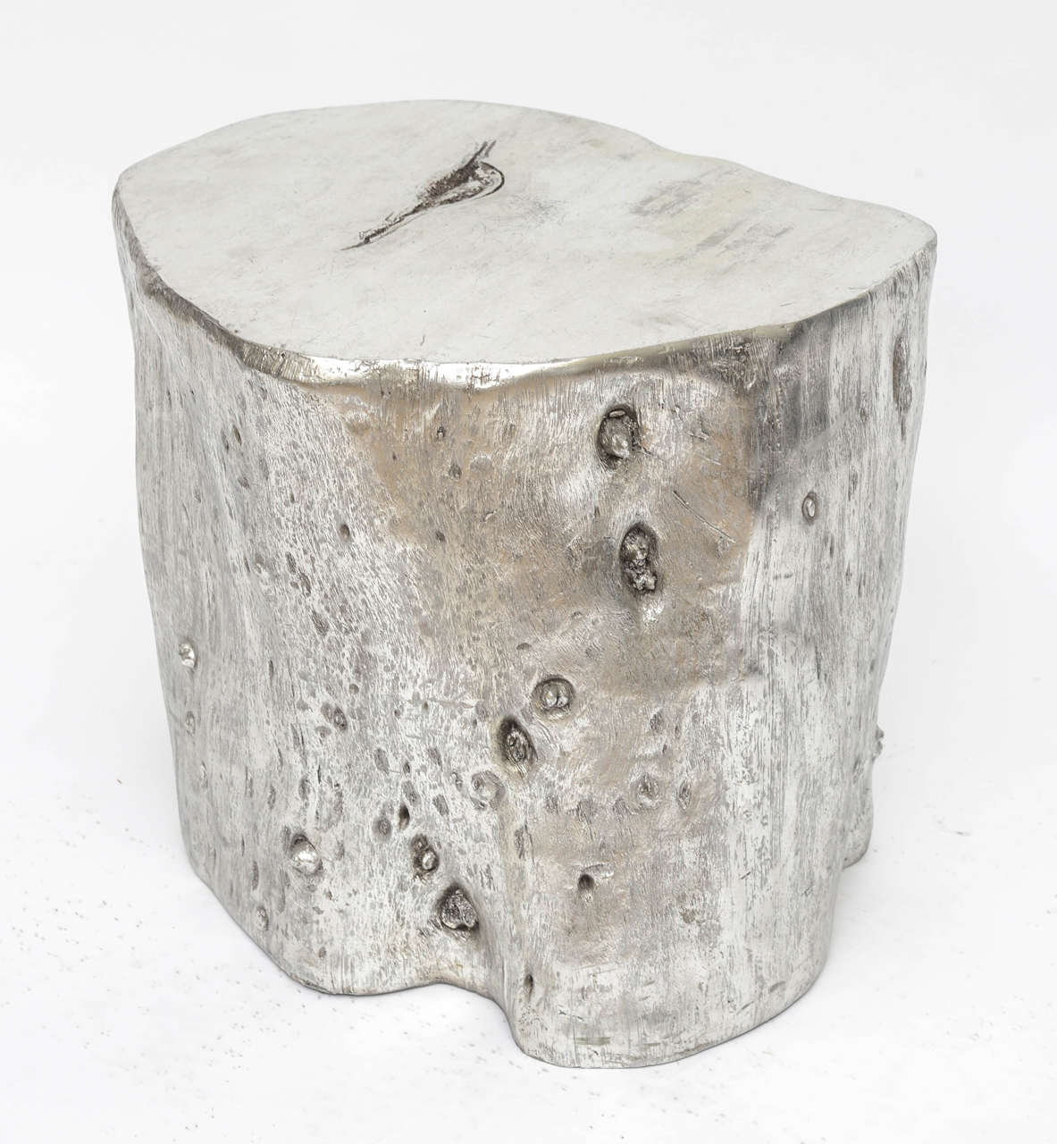 Silver Leaf Faux Tree Trunk at 1stDibs | silverleaf trunk table, silver ...
