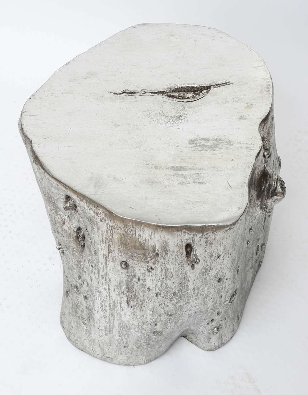 Silver Leaf Faux Tree Trunk at 1stDibs | silverleaf trunk table, silver ...