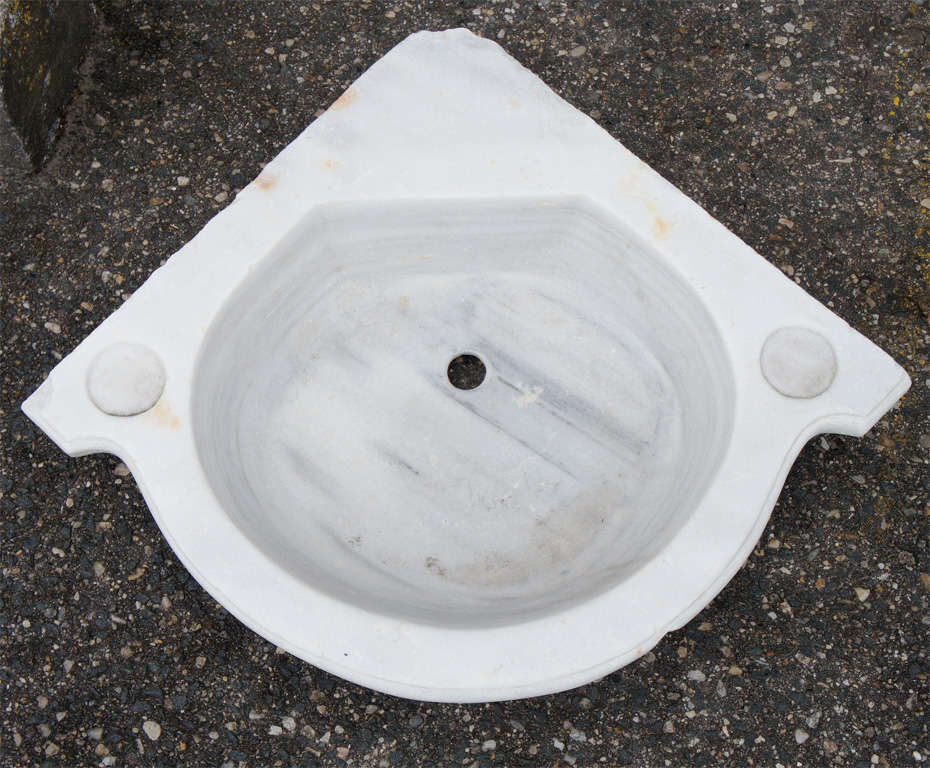 Marble Corner Sink at 1stDibs | corner marble sink