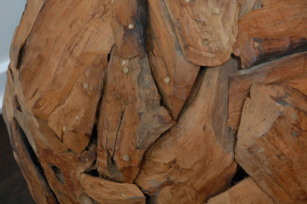 Large Wood Sphere Sculpture at 1stDibs