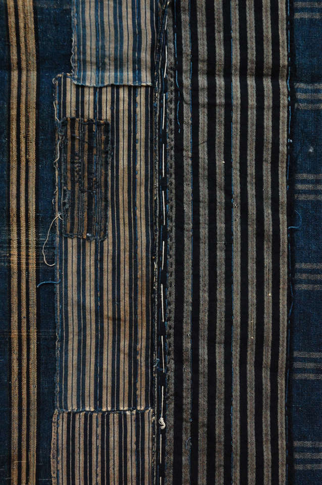 Japanese Indigo Cotton Boro Panels at 1stDibs