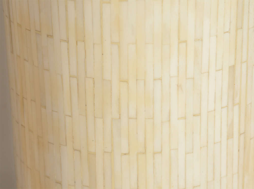 Large Scaled Table Lamp, Handcrafted from Bone at 1stDibs