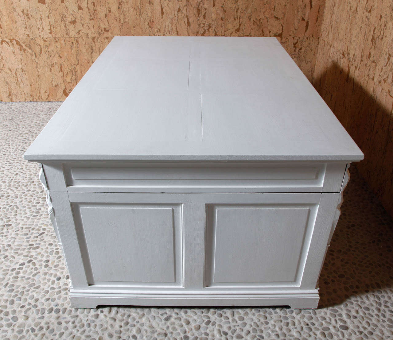 White Painted Partners Desk at 1stDibs