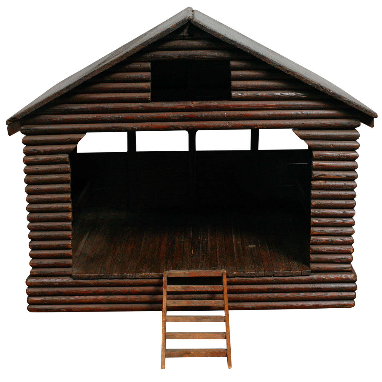 American Folk Art Barn/ Horse Stable Model For Sale at 1stDibs