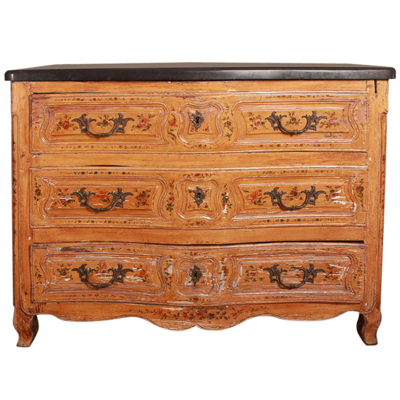 18th Century Provincial Louis XV Painted Commode For Sale at 1stDibs