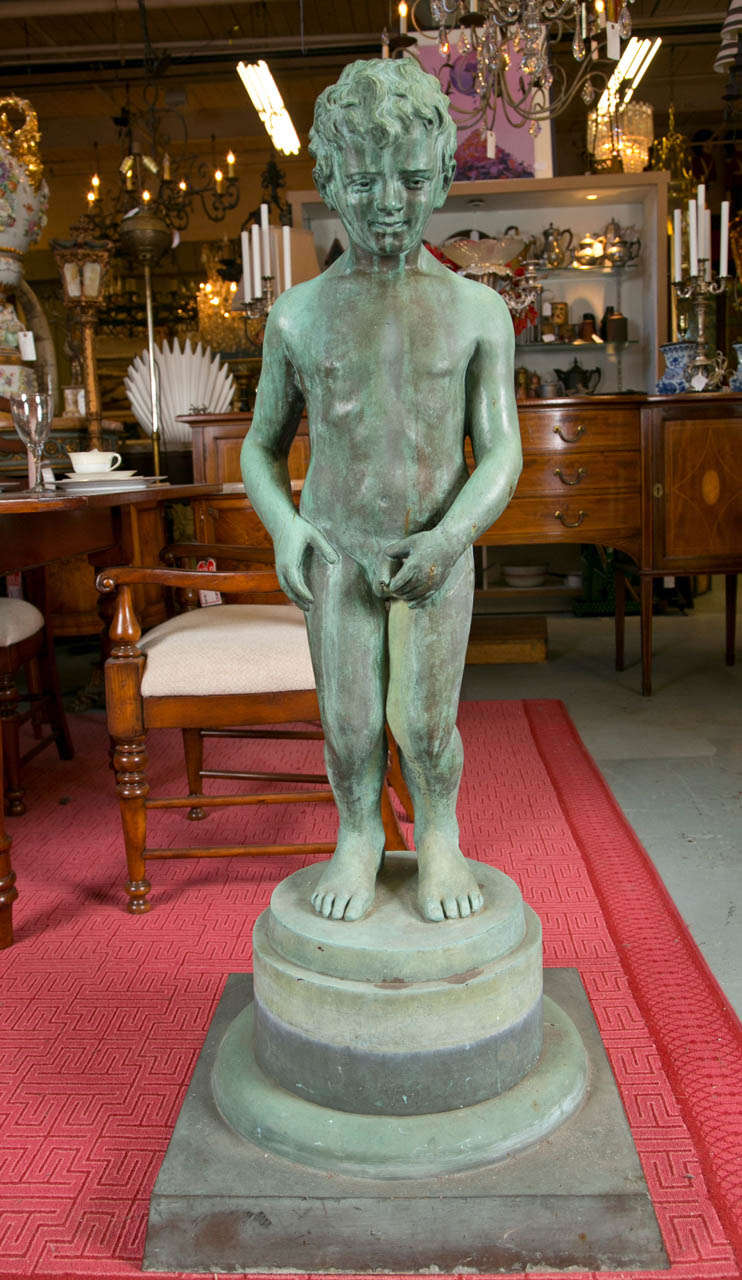Bronze Fountain - Pee Pee Boy at 1stDibs | boy peeing statue for sale, peeing boy fountain for ...