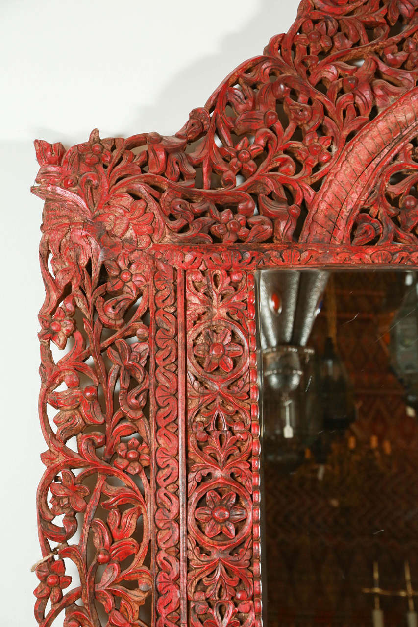 Giant Hand-Carved Anglo-Indian Mirror at 1stDibs