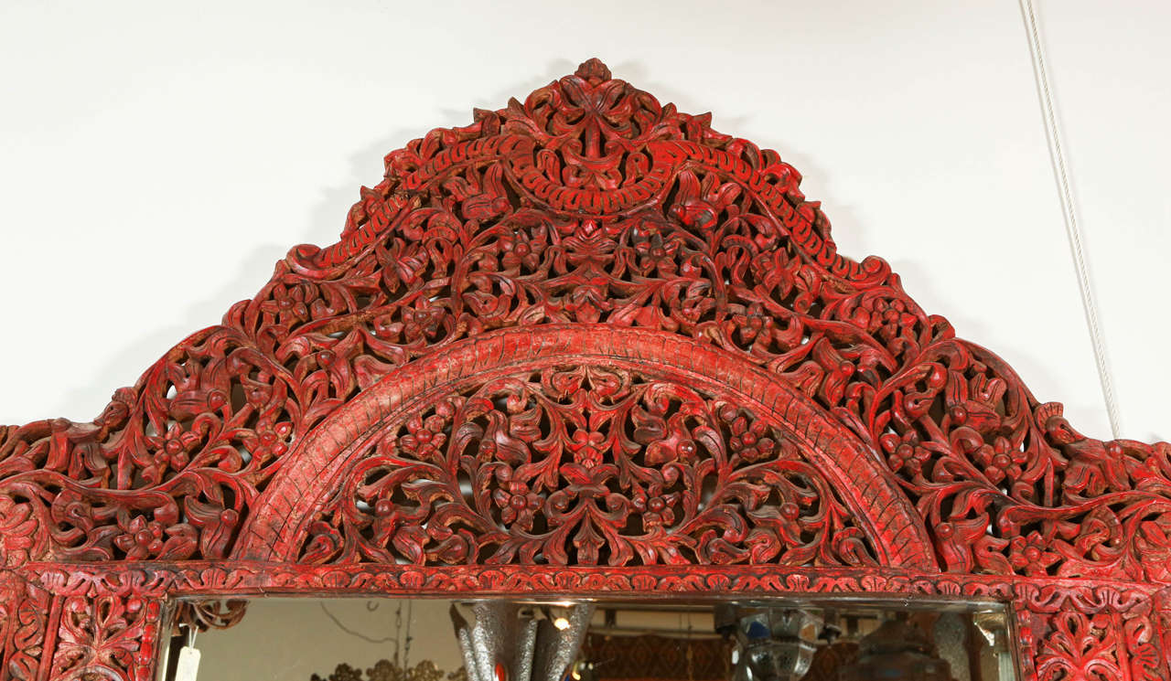 Giant Hand-Carved Anglo-Indian Mirror at 1stDibs