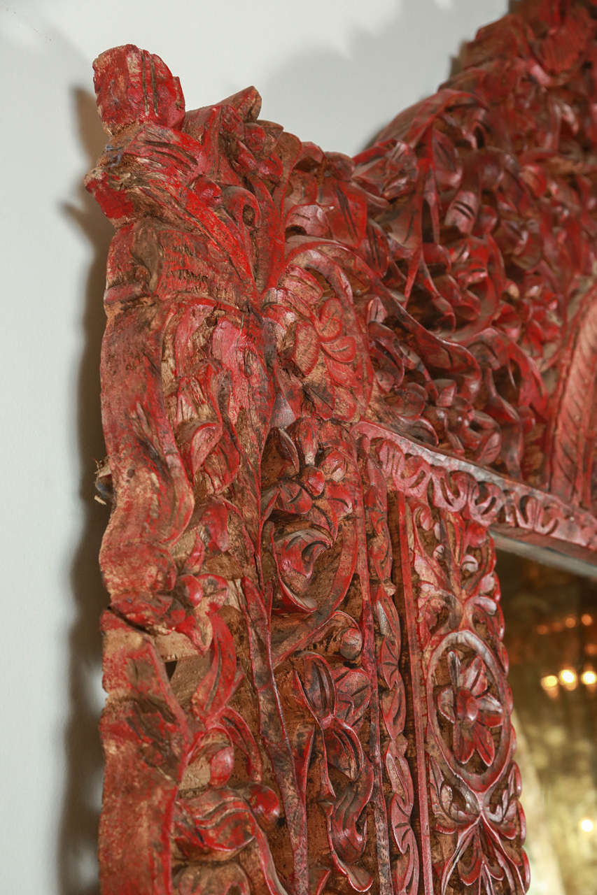 Giant Hand-Carved Anglo-Indian Mirror at 1stDibs