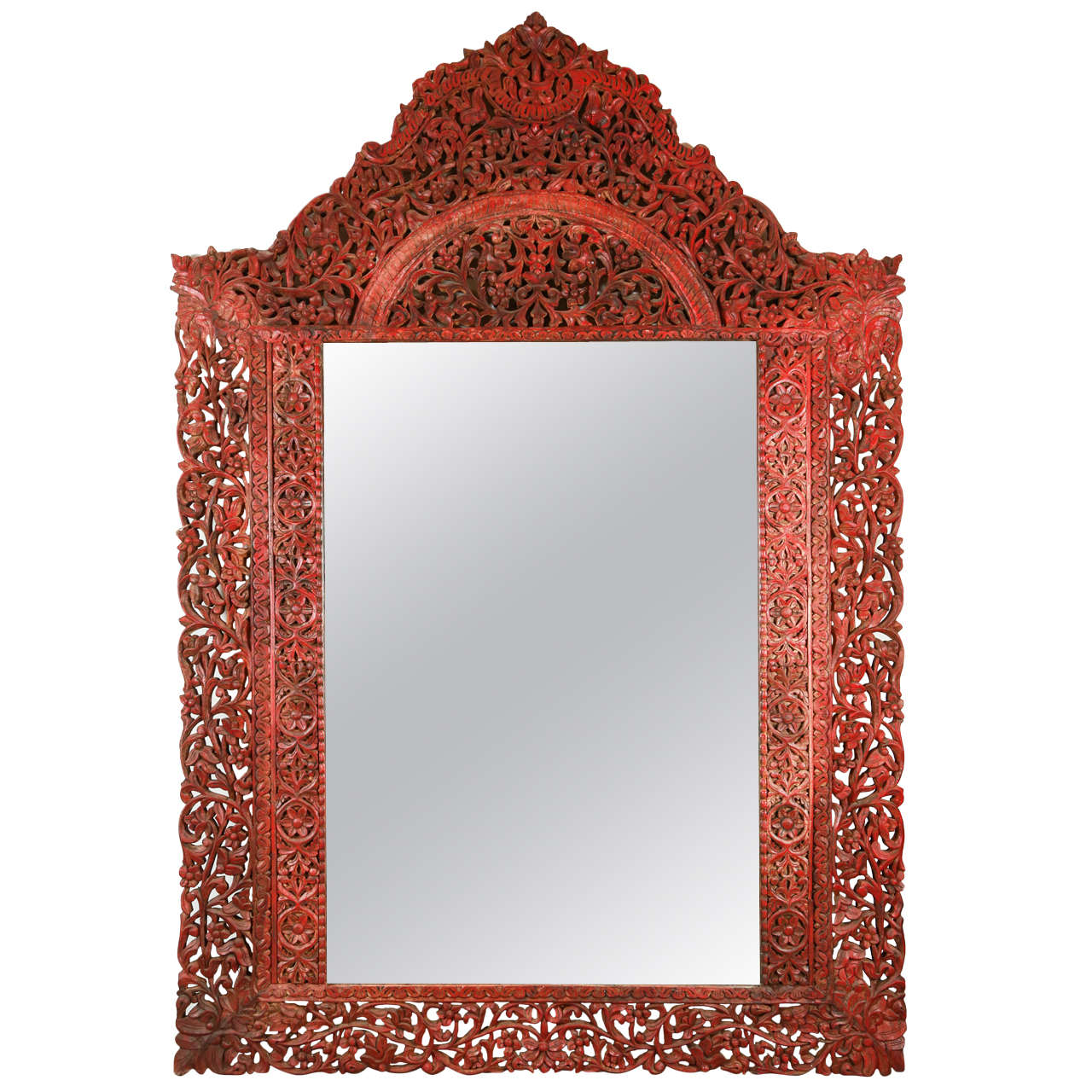 Giant Hand-Carved Anglo-Indian Mirror at 1stDibs