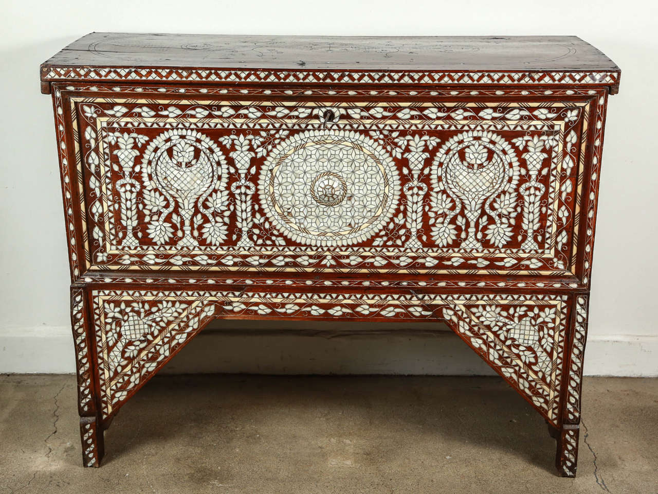19th Century Syrian Mosaic Wedding Trunk at 1stDibs | syrian mosaic ...