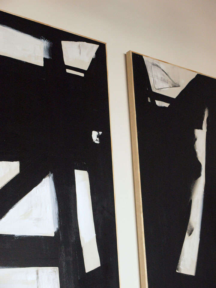 Monumental Pair of Original Signed Abstract Paintings (4 ft.x 6 ft ...