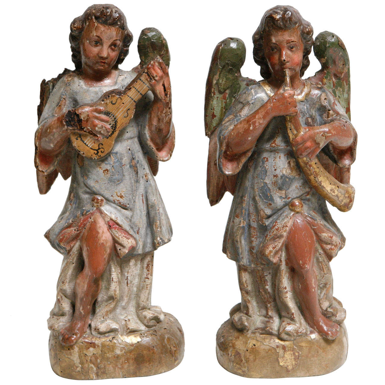 18th Century Pair of Italian Angels at 1stDibs