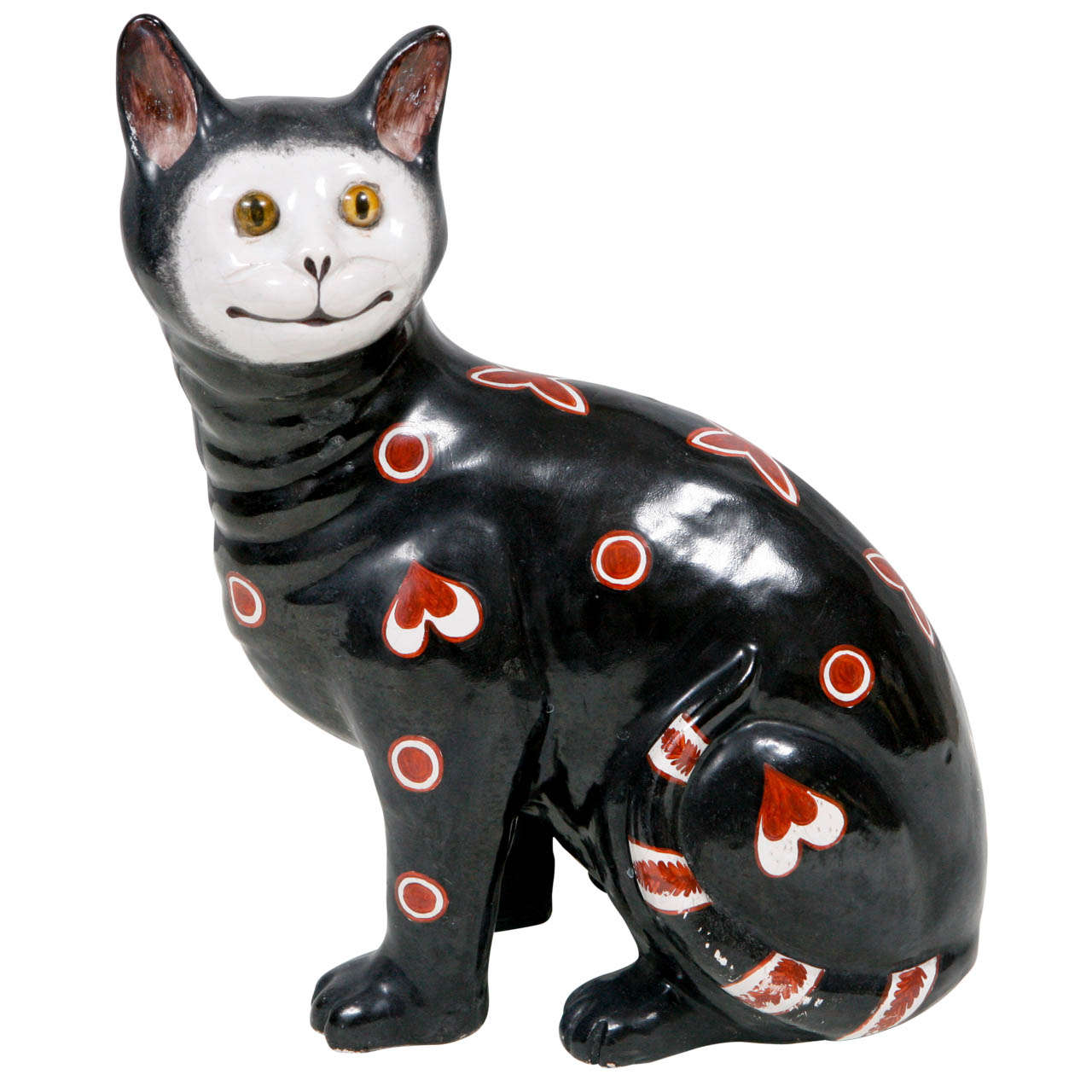 19th Century French Emile Galle Faience Porcelain Cat at 1stDibs ...