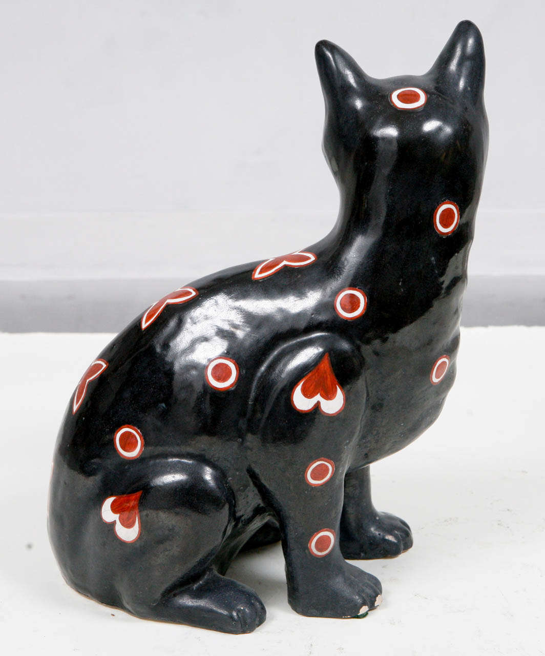 19th Century French Emile Galle Faience Porcelain Cat at 1stDibs ...