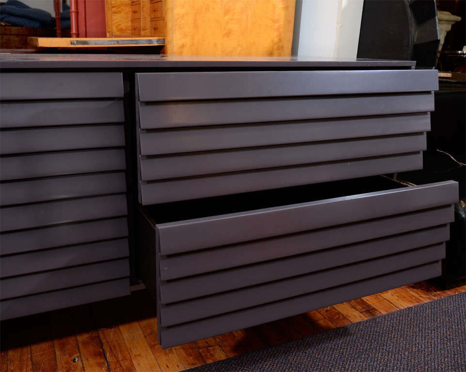 Vintage Low Four Drawer Slat Front Dresser at 1stDibs | slatted dresser ...