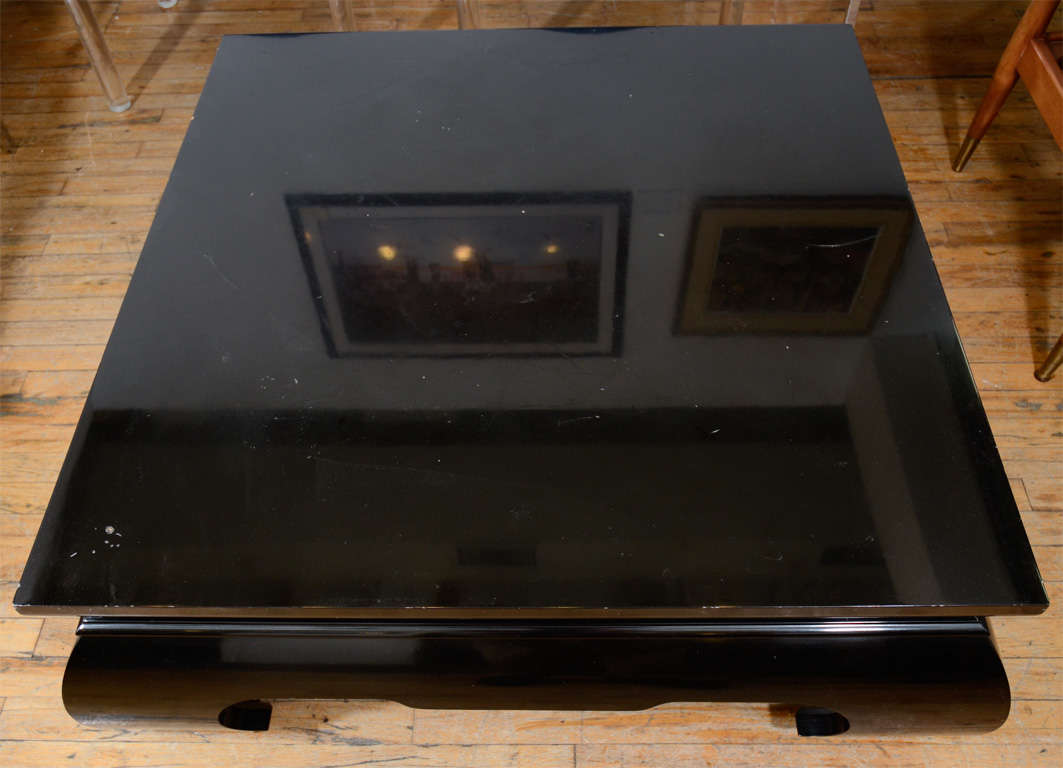 Mid Century Black Lacquered Asian Inspired Coffee Table at 1stDibs ...