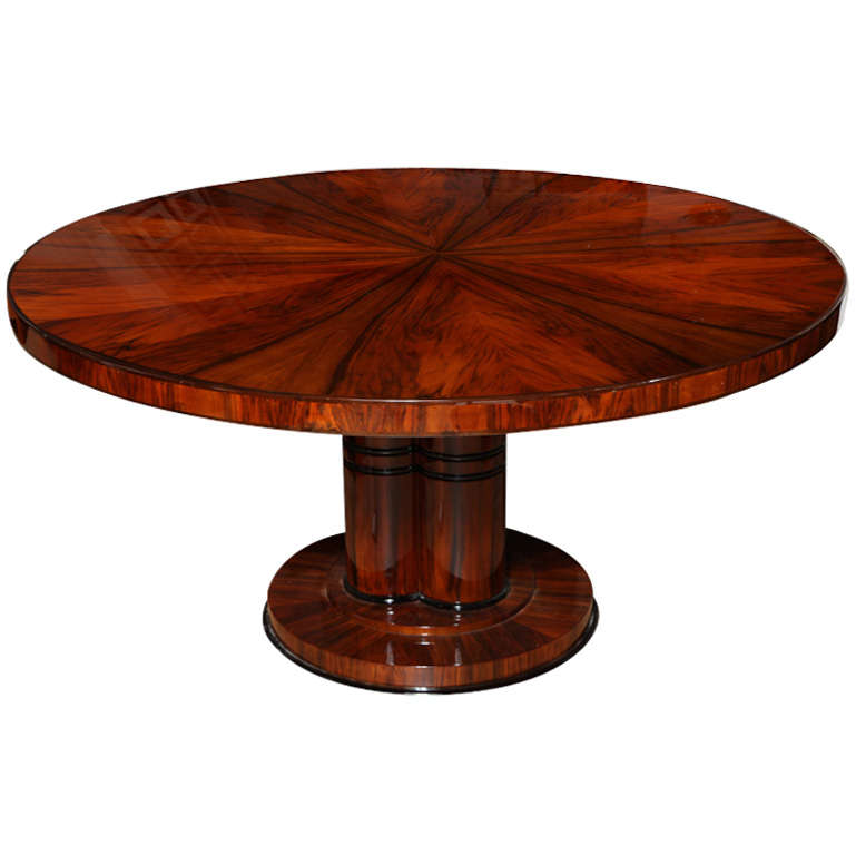 Art Deco Round Dining Table For Sale at 1stDibs