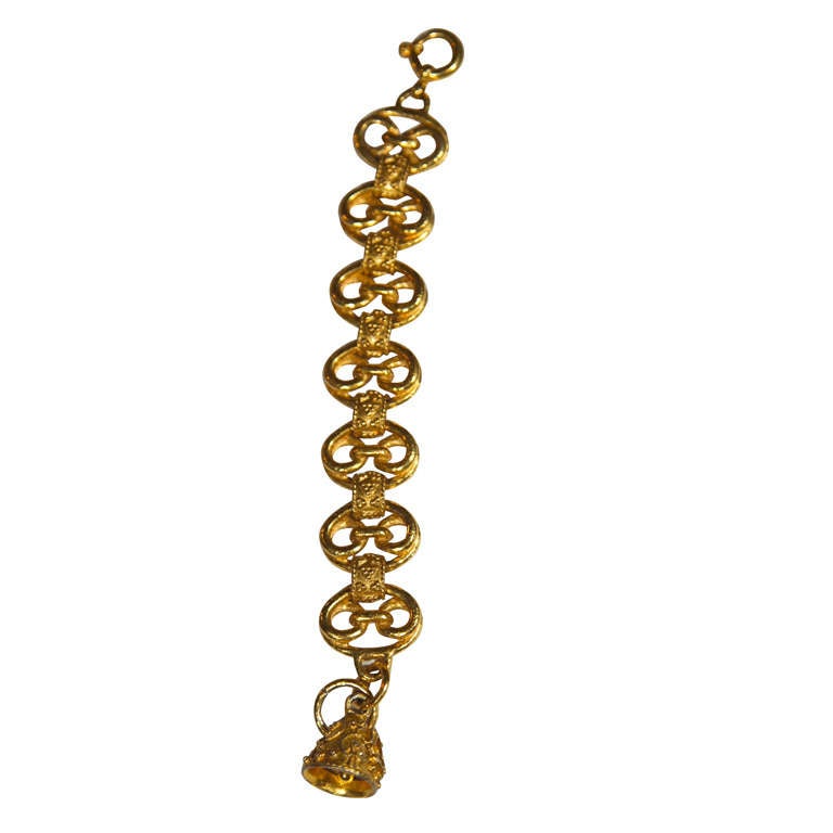 Chanel Gold Bell Bracelet - 2 For Sale on 1stDibs