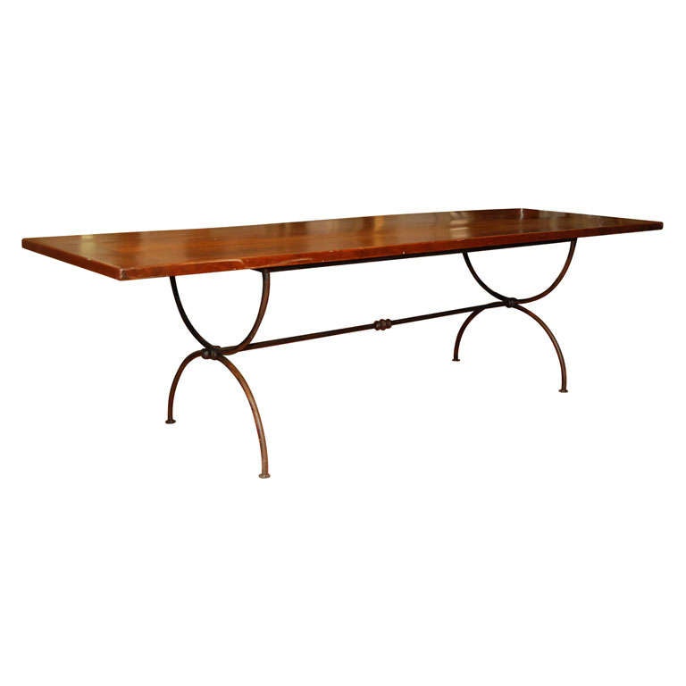 Metal Base Dining Table at 1stDibs