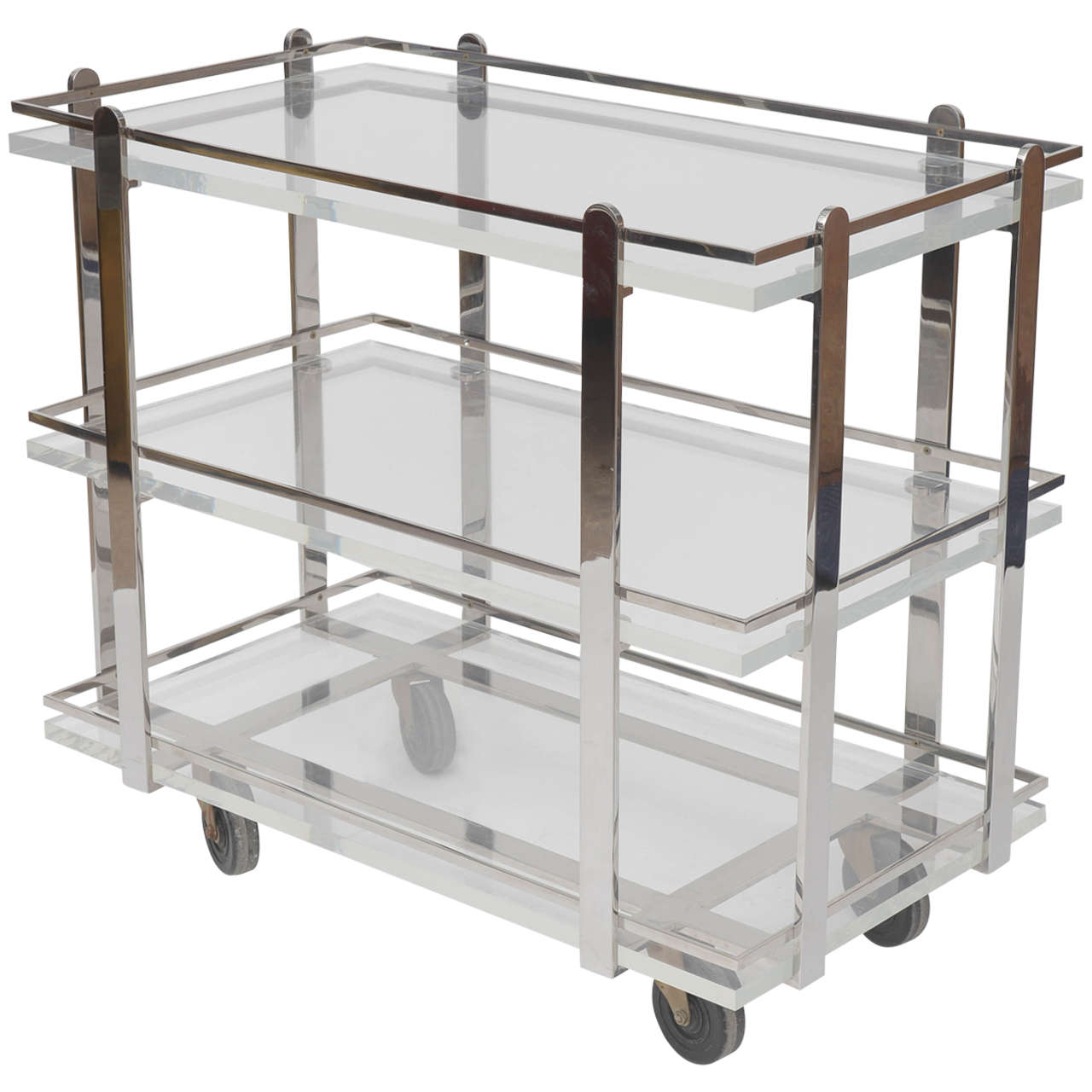 Karl Springer Bar Cart at 1stDibs