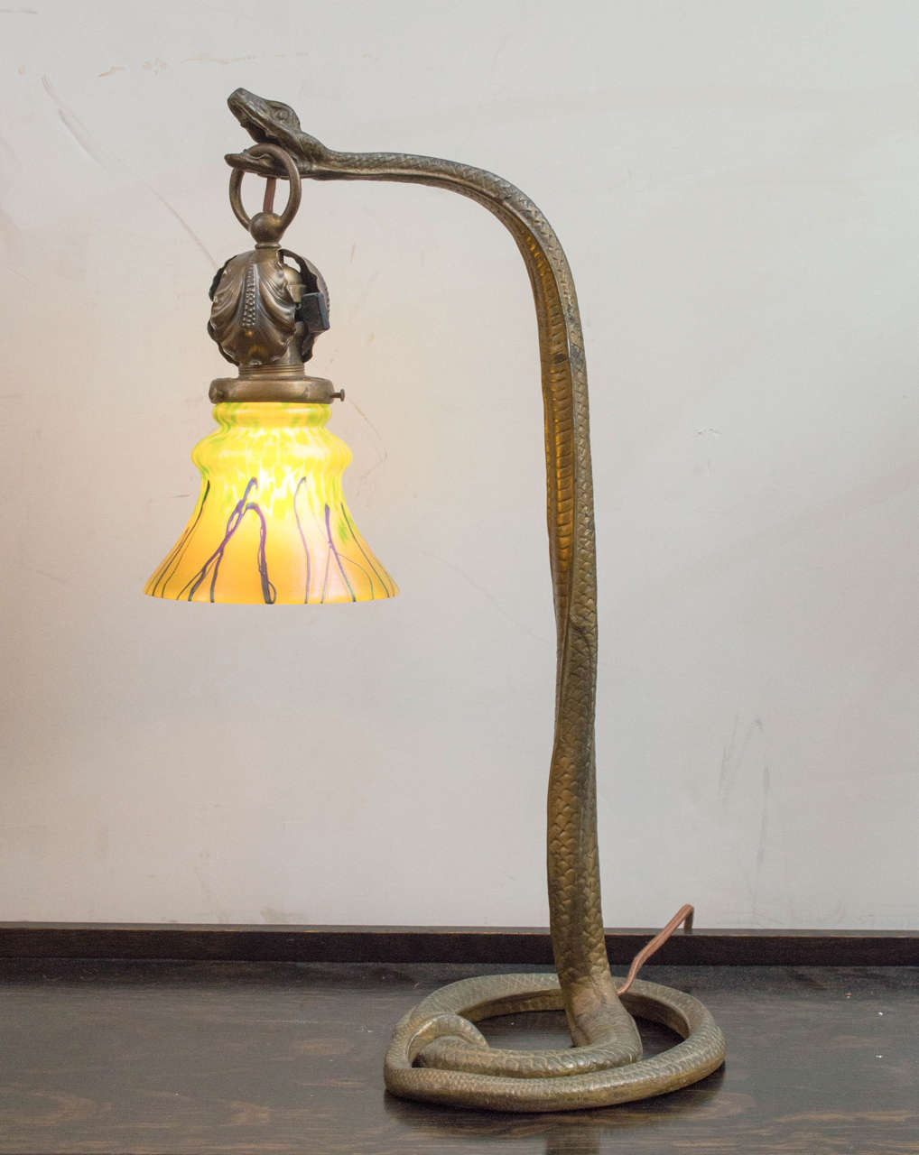 Art Nouveau Lamp with Snake at 1stDibs | snake lamp