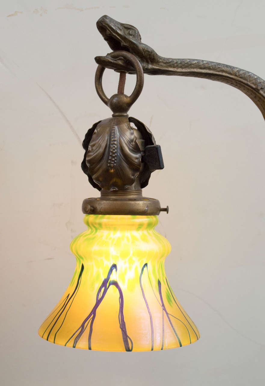 Art Nouveau Lamp with Snake at 1stDibs | snake lamp