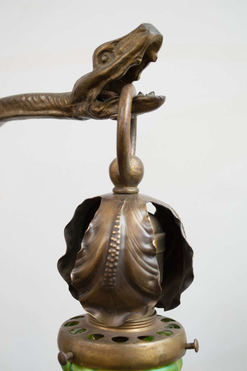 Art Nouveau Lamp with Snake at 1stDibs | snake lamp