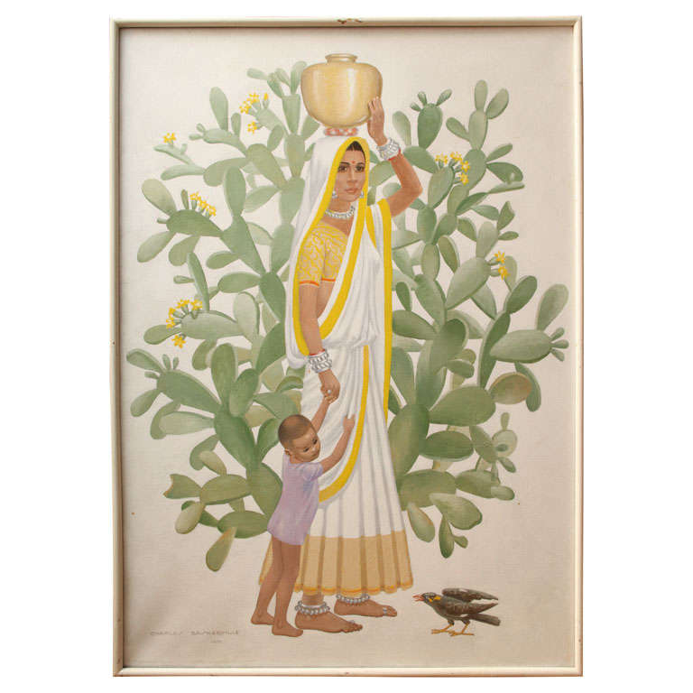 A Signed Oil on Canvas by American Artist Charles Baskerville at 1stdibs