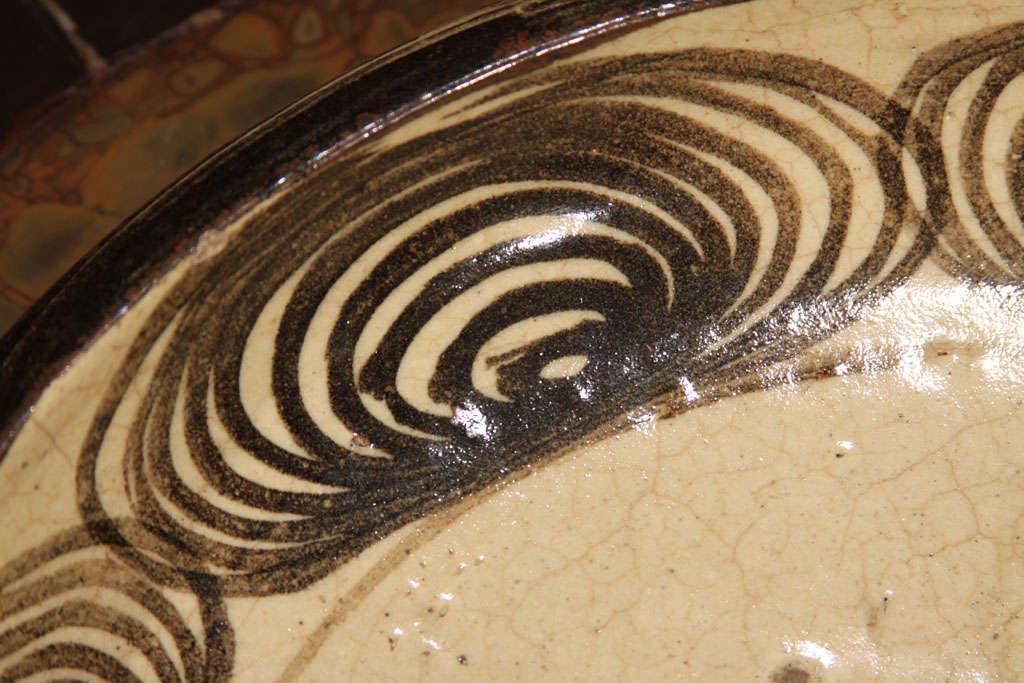 Japanese Seto Ware "Horse Eye" Shallow Bowl at 1stDibs