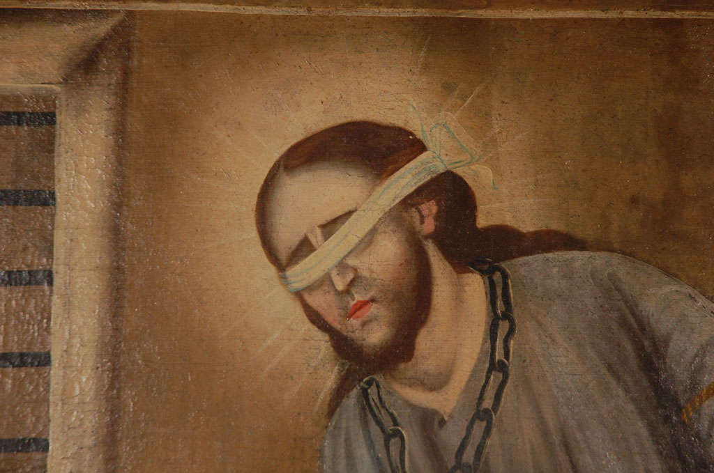 "Christ in Chains," Oil on Canvas, circa 1750 For Sale at 1stDibs