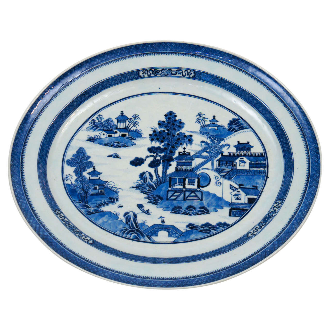 Large Chinese Export Porcelain Platter - Nanking Pattern, c. 1790 at ...