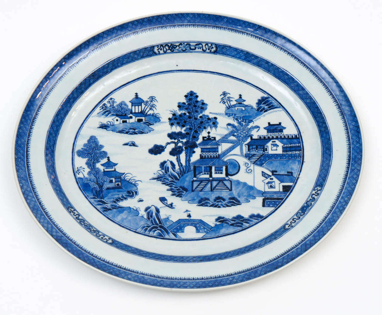 Large Chinese Export Porcelain Platter - Nanking Pattern, c. 1790 at ...
