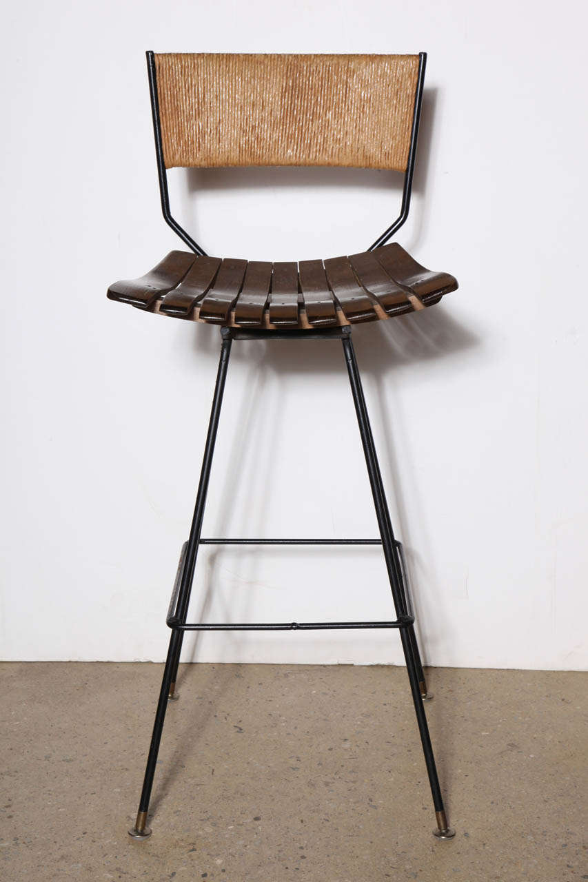 set of 5 Arthur Umanoff Bar Stools at 1stDibs | arthur umanoff stools ...